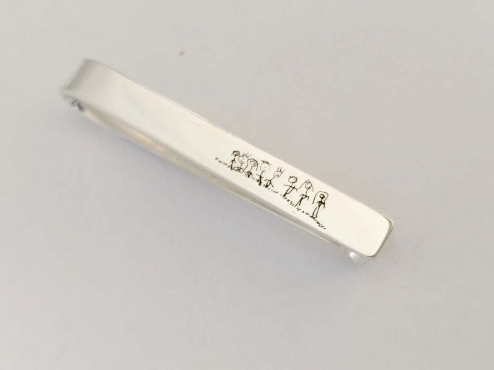 Child Drawing Tie Clip, Actual Kids Drawing Tie Clip, Children Artwork ...