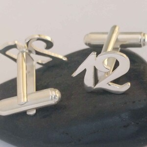 Personalized Number Cufflinks, Silver Wedding Cufflinks, Any Special ...