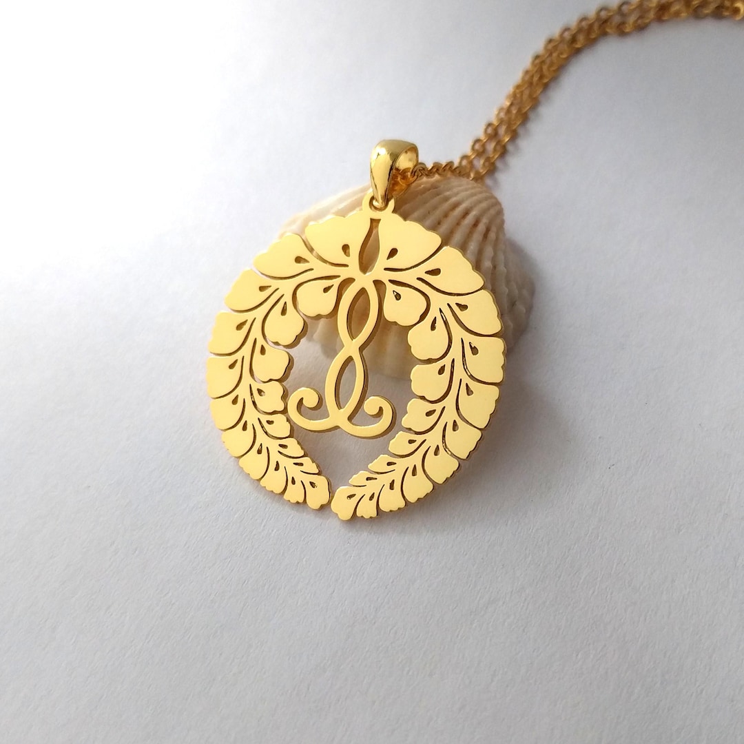 Buddhist Wisteria Crest Necklace, Hongwanji Church Crest Necklace, Jodo ...