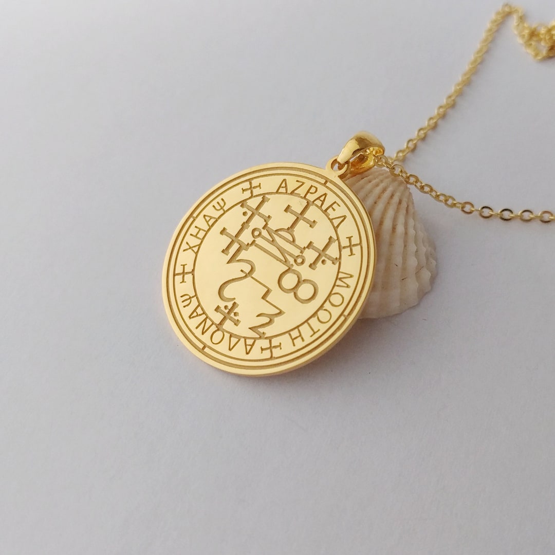 Sigil of Archangel Azrael Talisman Necklace, Seal of Azrael Necklace ...