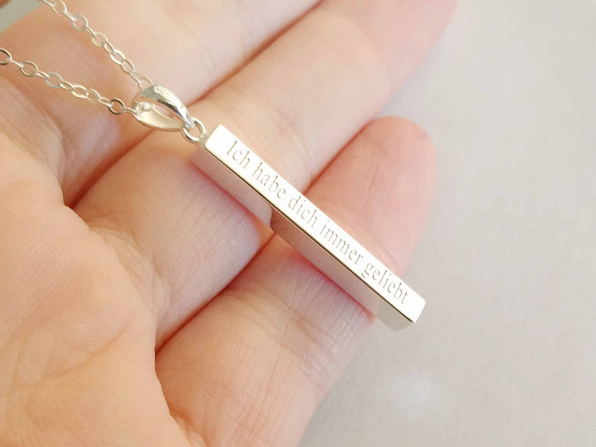 Vertical German Necklace, Personalized German Name Necklace, Germany ...