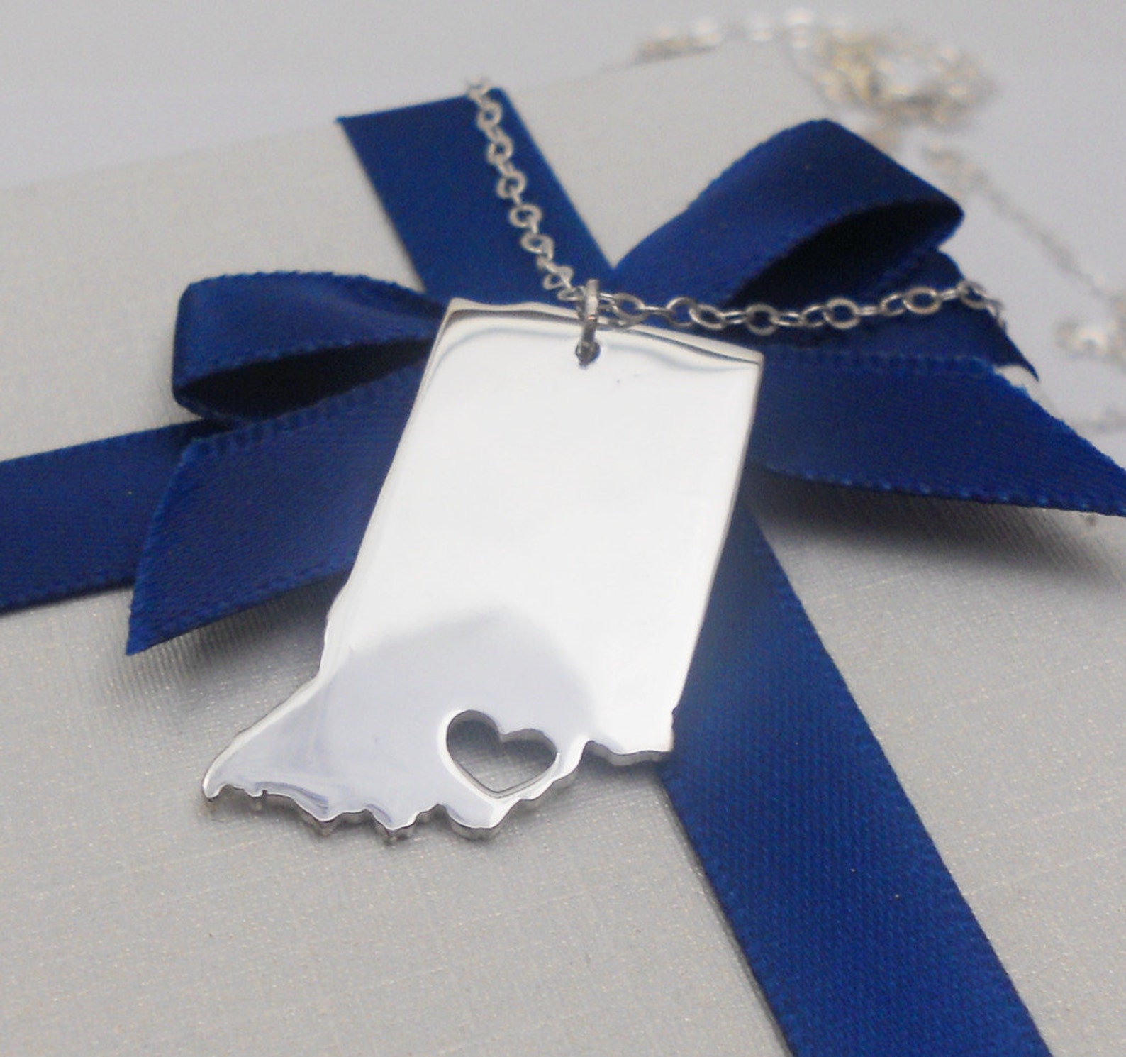 Indiana Charm Necklace,in State Necklace Gold Plated,indiana State ...