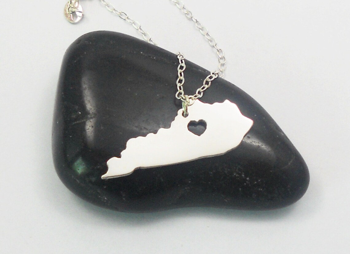 Kentucky Necklace Rose Goldkentucky State Necklacekentucky - Etsy