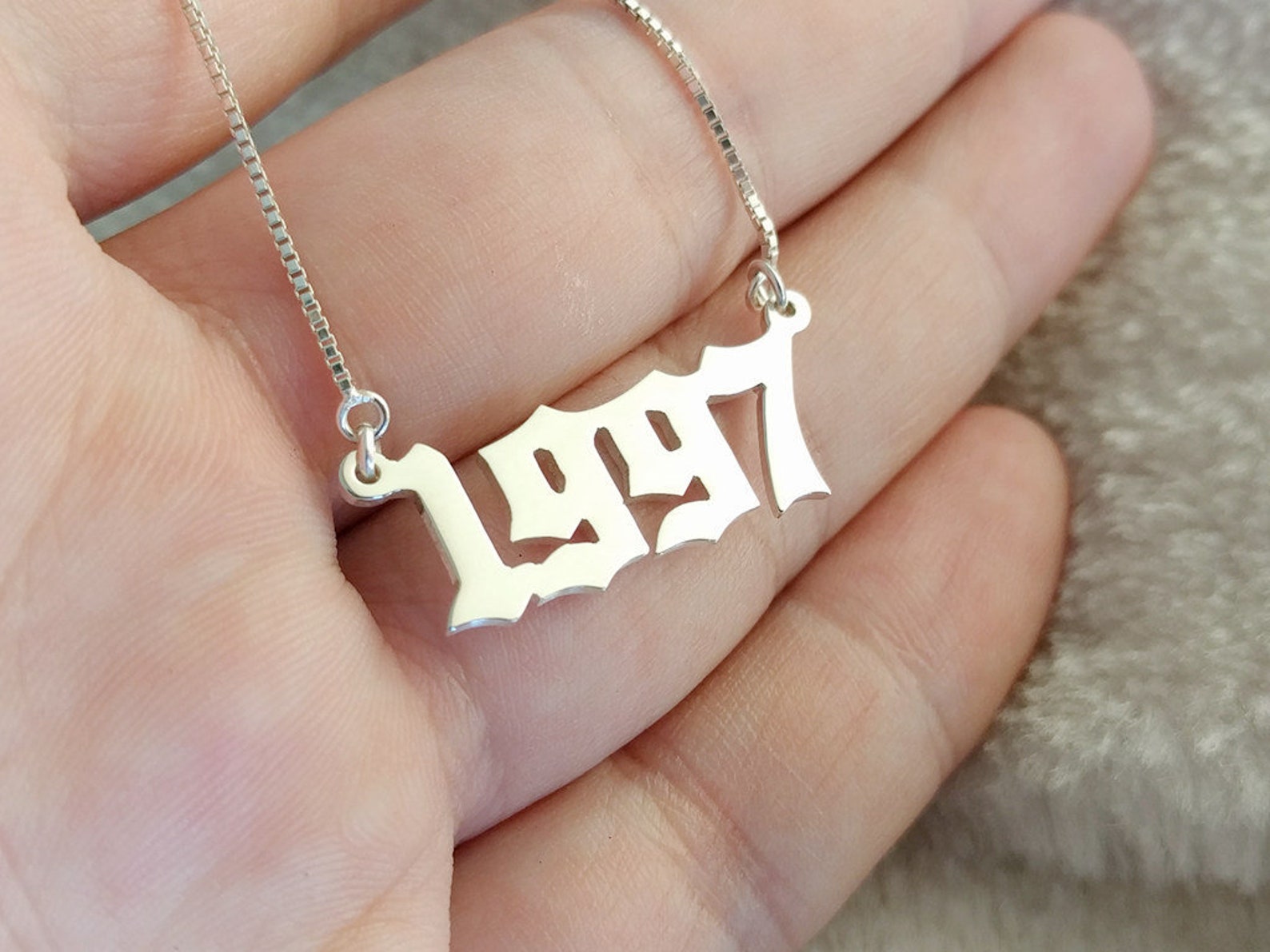Personalized Number Necklace, Custom Year Necklace,rose Gold Wedding ...