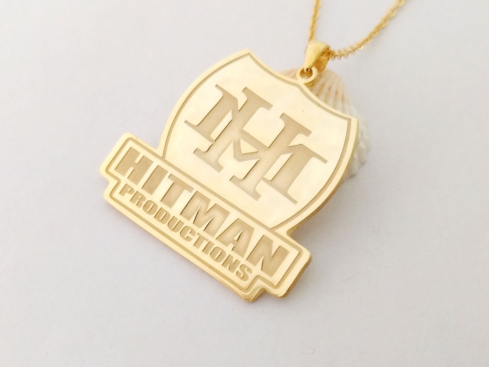 Personalized Logo Necklace Company Logo Necklace Portrait | Etsy