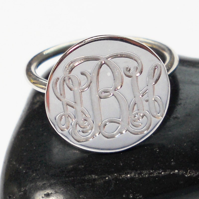 Monogram Ring - Etsy