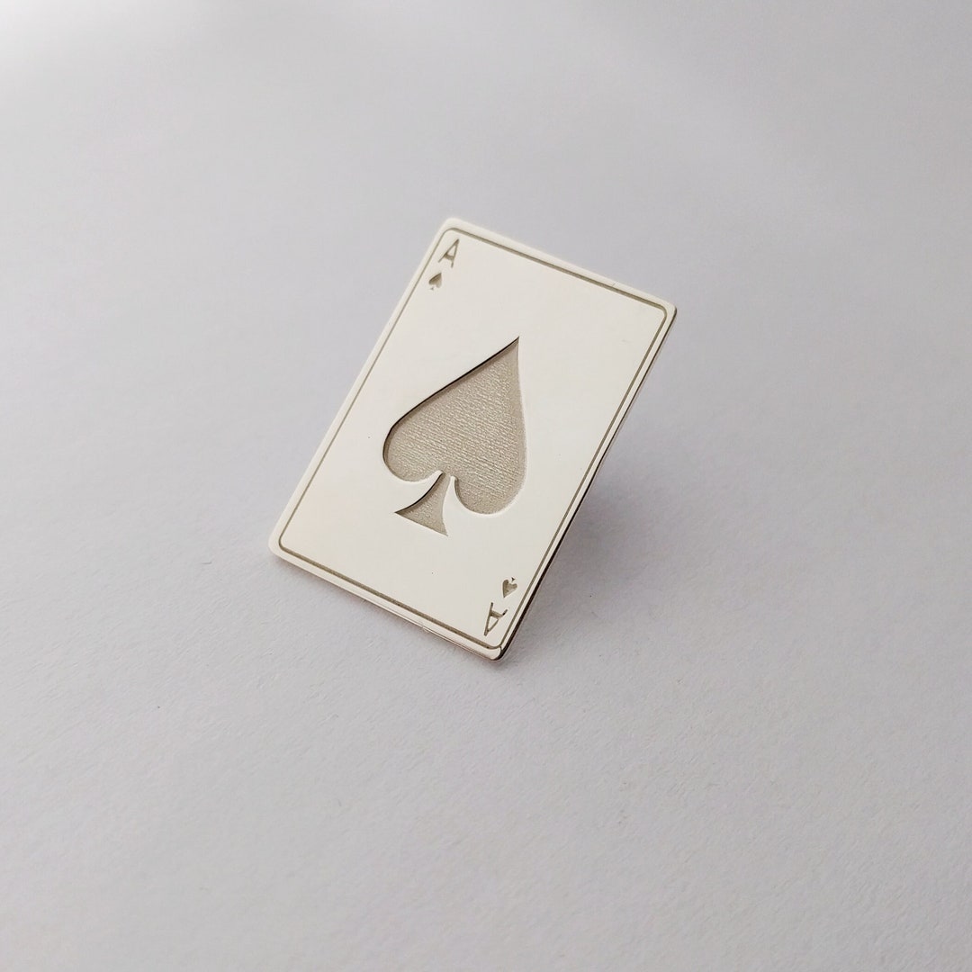 Custom Any Poker Lapel Pin, Playing Card Suit Brooch Pin, Deck of Cards ...