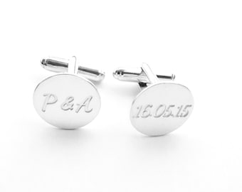 Double Infinity Cufflinkswedding Date Cufflinkssilver Mens - Etsy Hong Kong