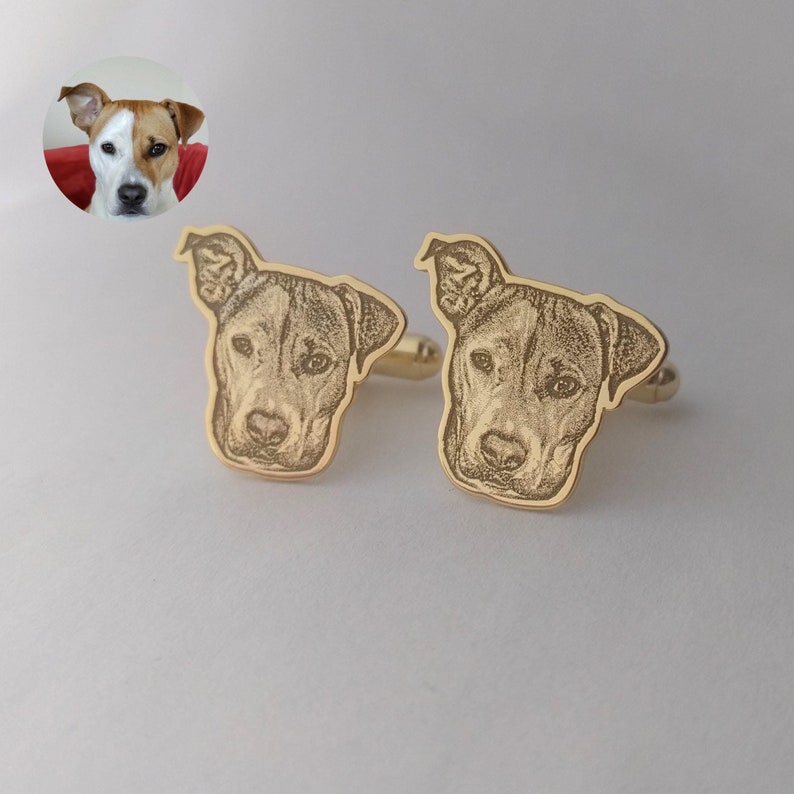 Custom Cat Photo Cufflinks, Any Pet Portrait Cufflinks, Personalized ...