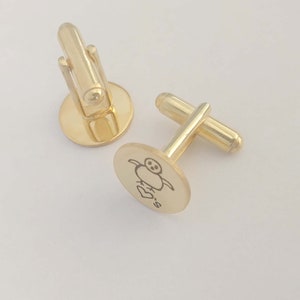 Perosonalized Cufflinks of Drawings, Children Drawing Cufflinks,wedding ...
