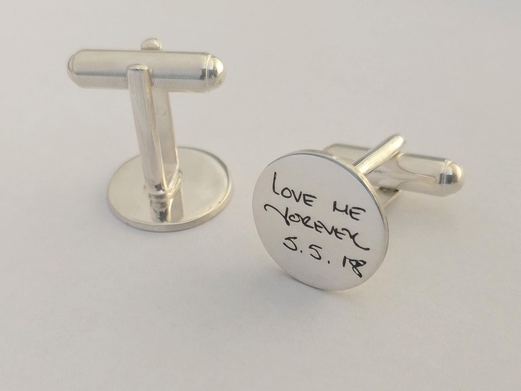 Cufflinks for Groom From Bride,personalized Handwriting Cufflinks ...