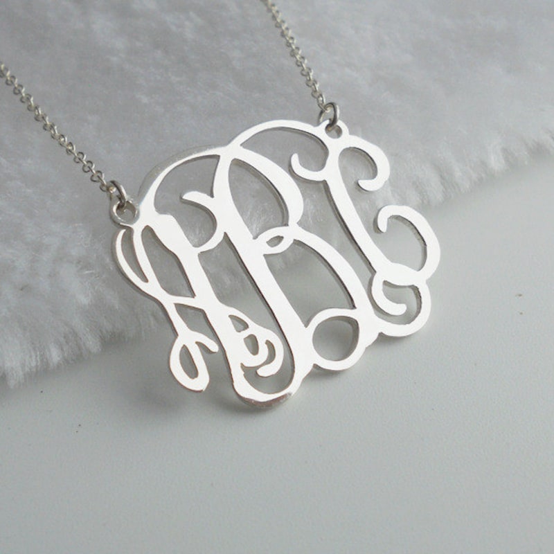 Monogram Necklace - Etsy