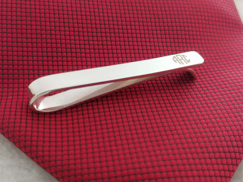 Engraved Tie Clip Tie Clip Men Personalised Tie Bar Custom - Etsy