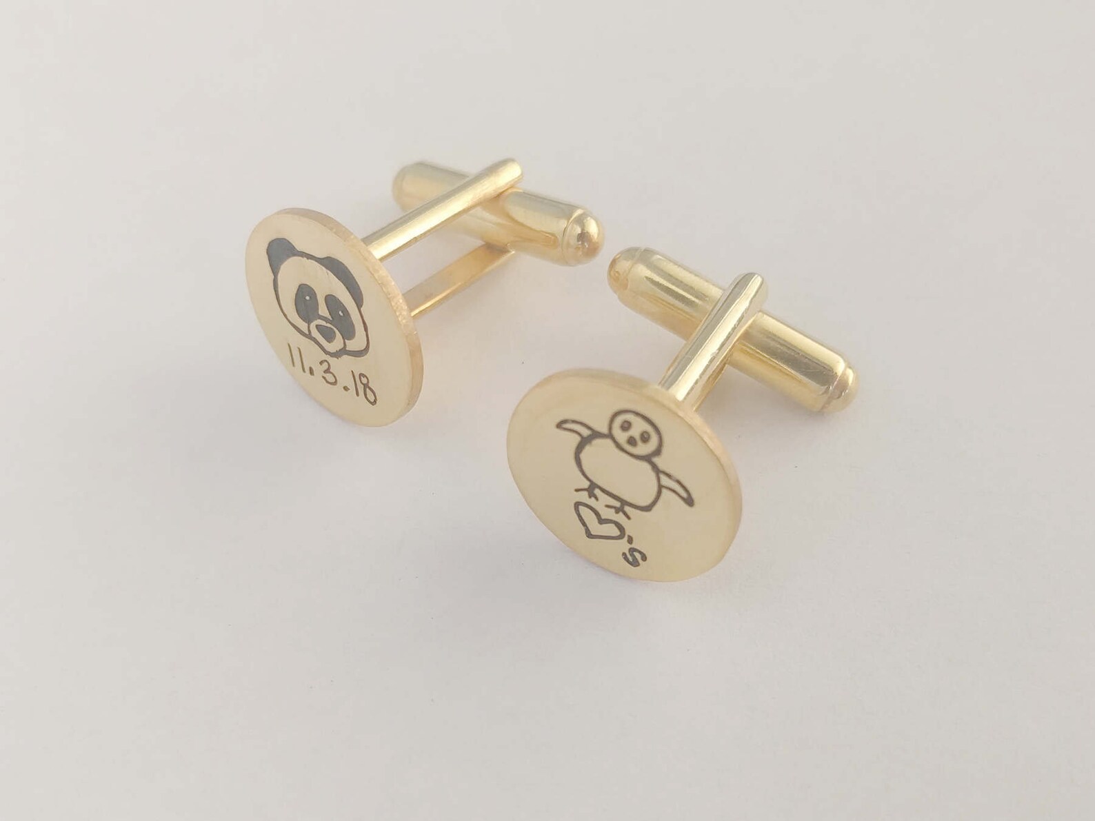 Perosonalized Cufflinks of Drawings, Children Drawing Cufflinks,wedding ...