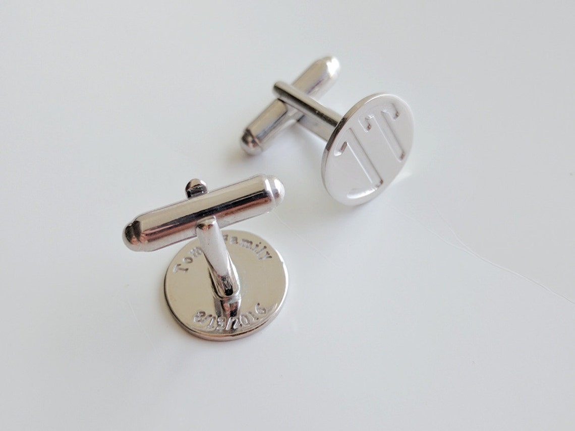 Double Sides Engraved Cufflinkstwo Sides Engraving Cufflinks - Etsy