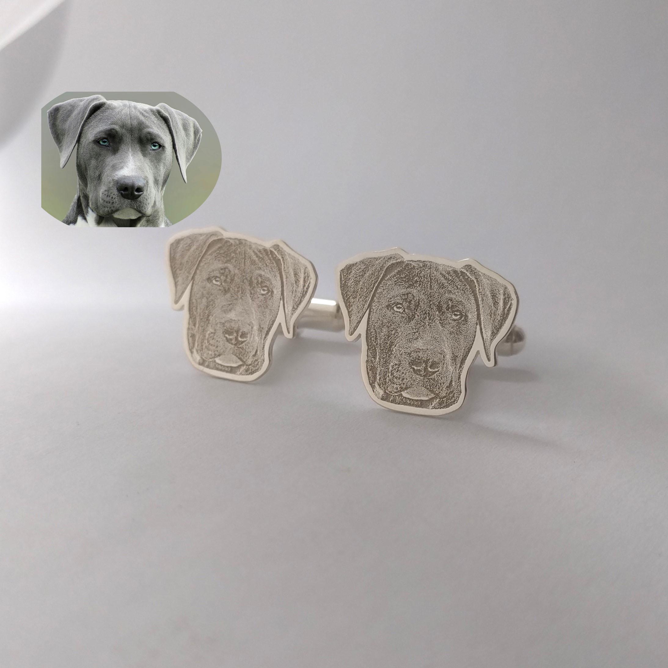 Custom Cat Photo Cufflinks, Any Pet Portrait Cufflinks, Personalized ...