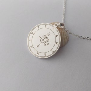 Santa Muerte Sigil Necklace, Santa Muerte Symbol Necklace, Santa Muerte ...