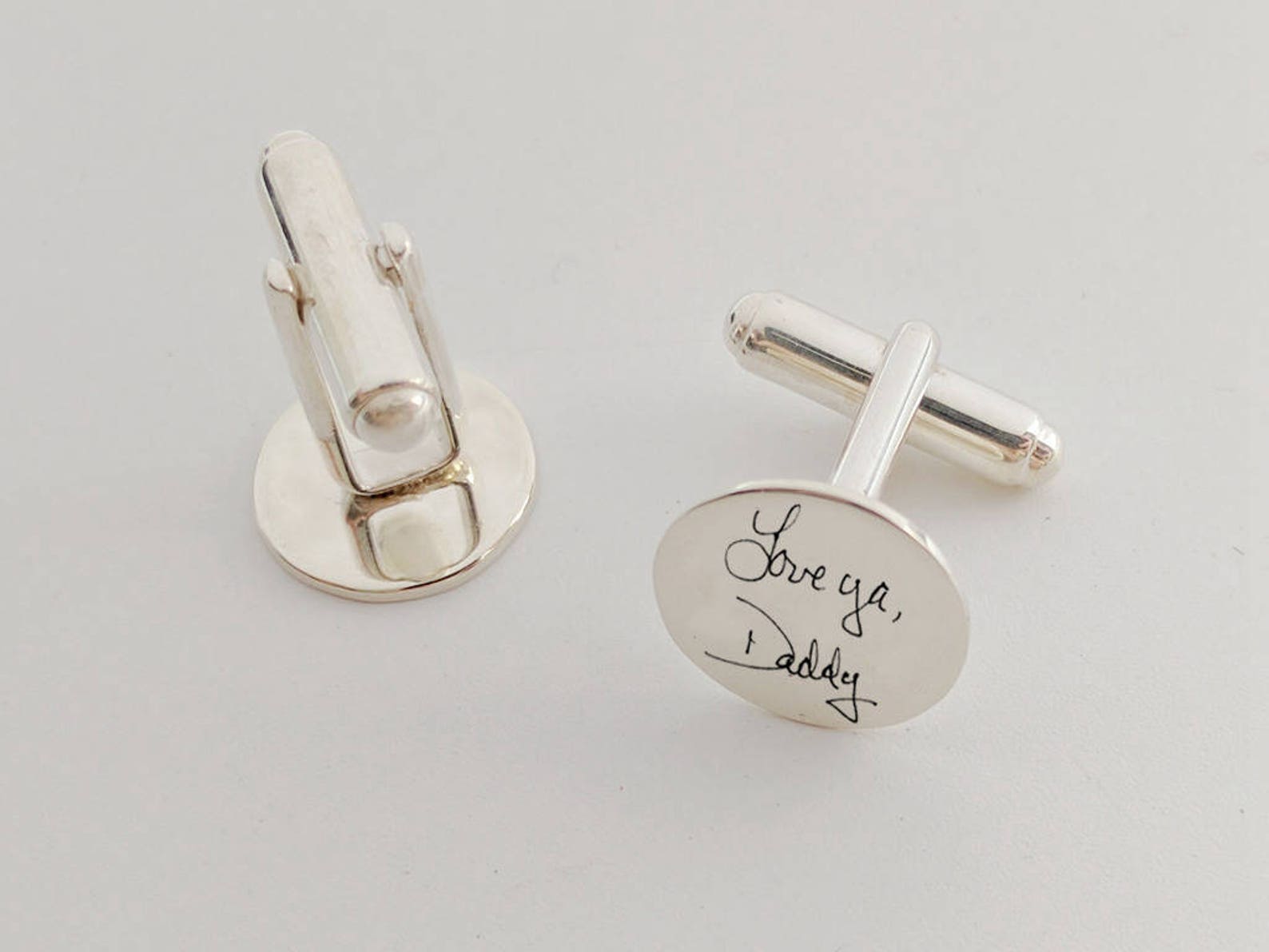 Real Handwriting Cufflinks,memorial Signature Cufflinks,handwriting ...