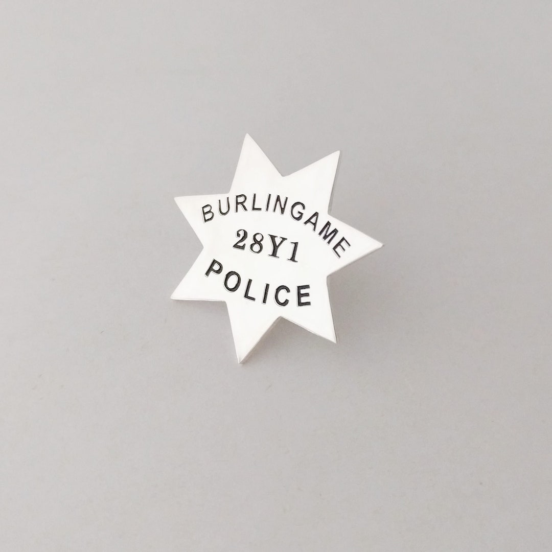 Custom Police Badge Lapel Pin, Personalized Police Badge Lapel Pin With ...
