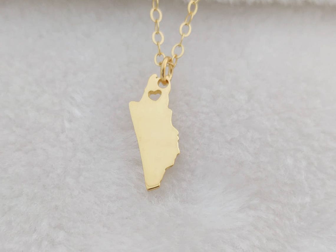 Belize Necklacebelize Jewelryany Country Necklacegold - Etsy