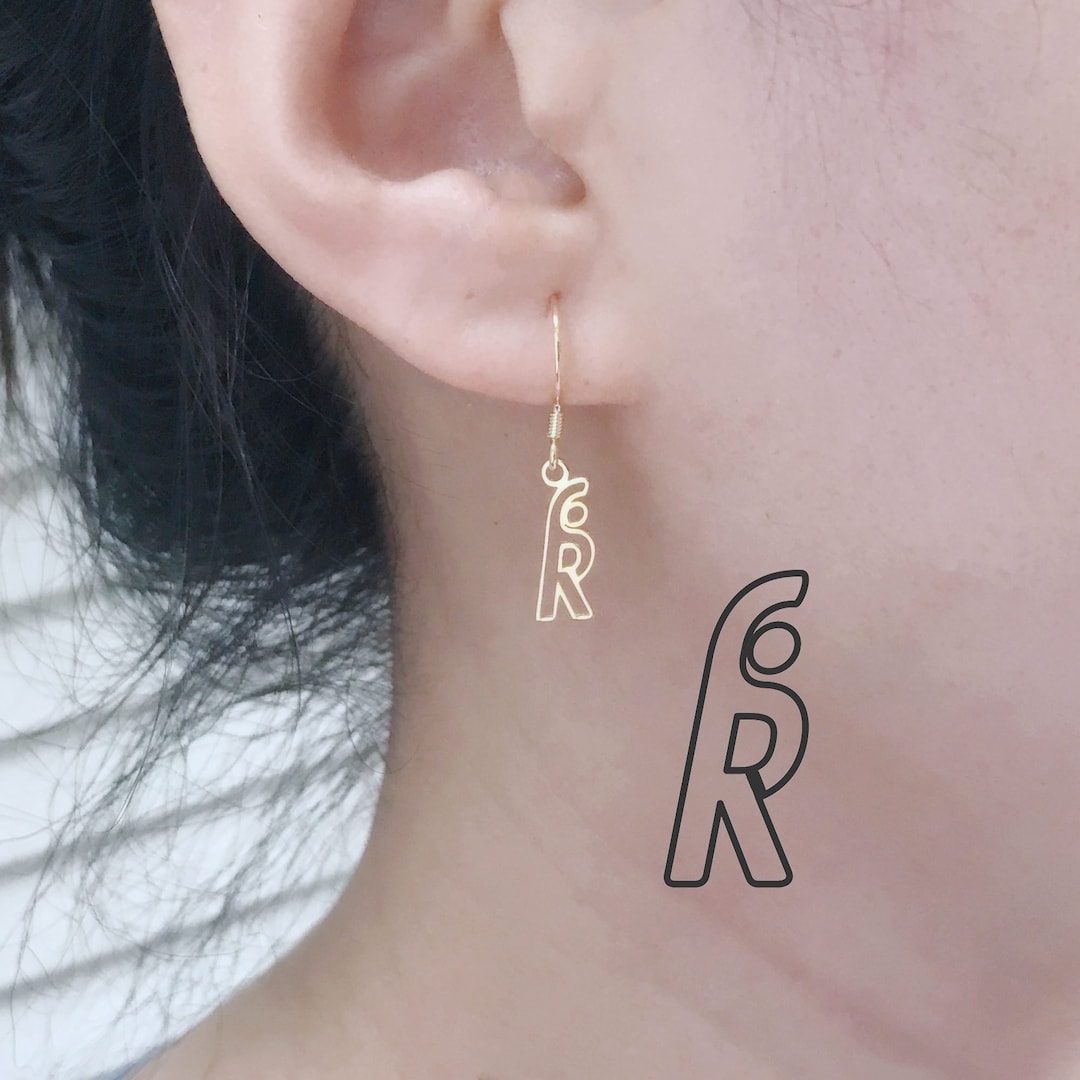 Custom Logo Earrings, Tiny Logo Earrings, Cooperation Logo Earrings ...