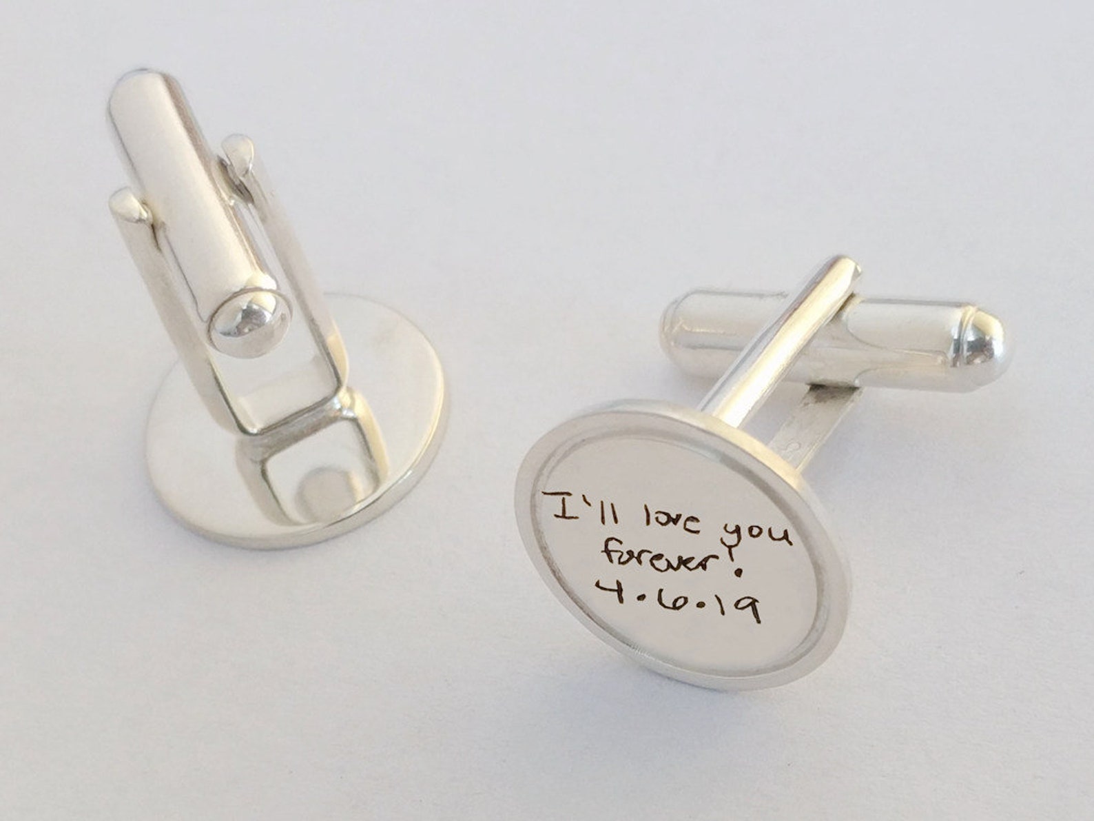 Wedding Cufflinks Personalized Custom Handwriting | Etsy