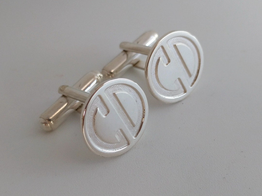 Custom Groomsmen Cufflinks,silver Monogram Cufflinks,personalized ...