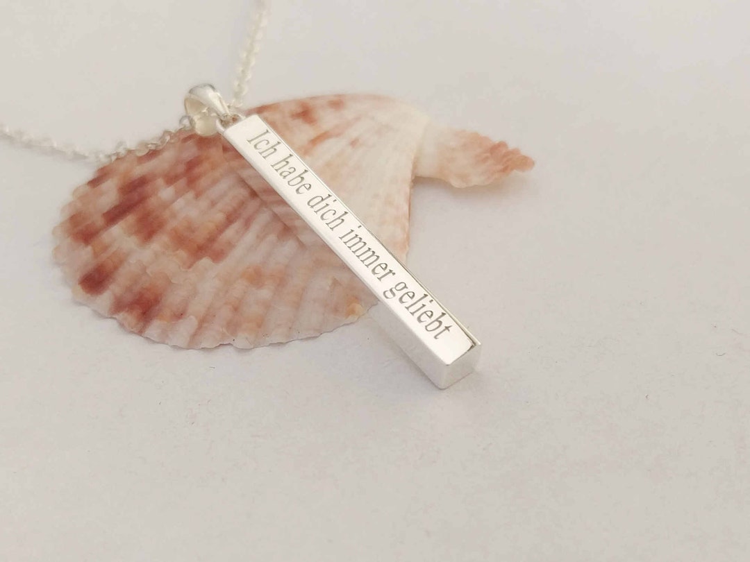 Vertical German Necklace, Personalized German Name Necklace, Germany ...