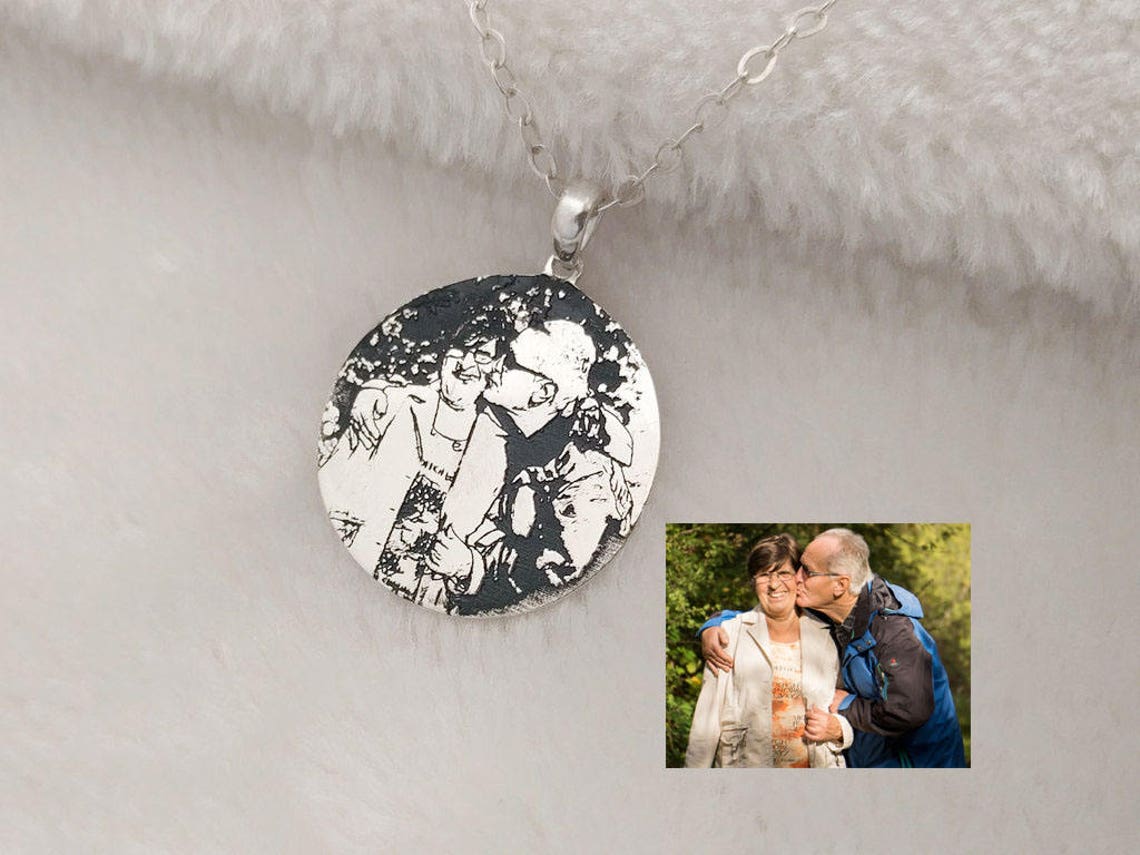 Personalized Photo Necklacememory Photo Necklacecustom - Etsy
