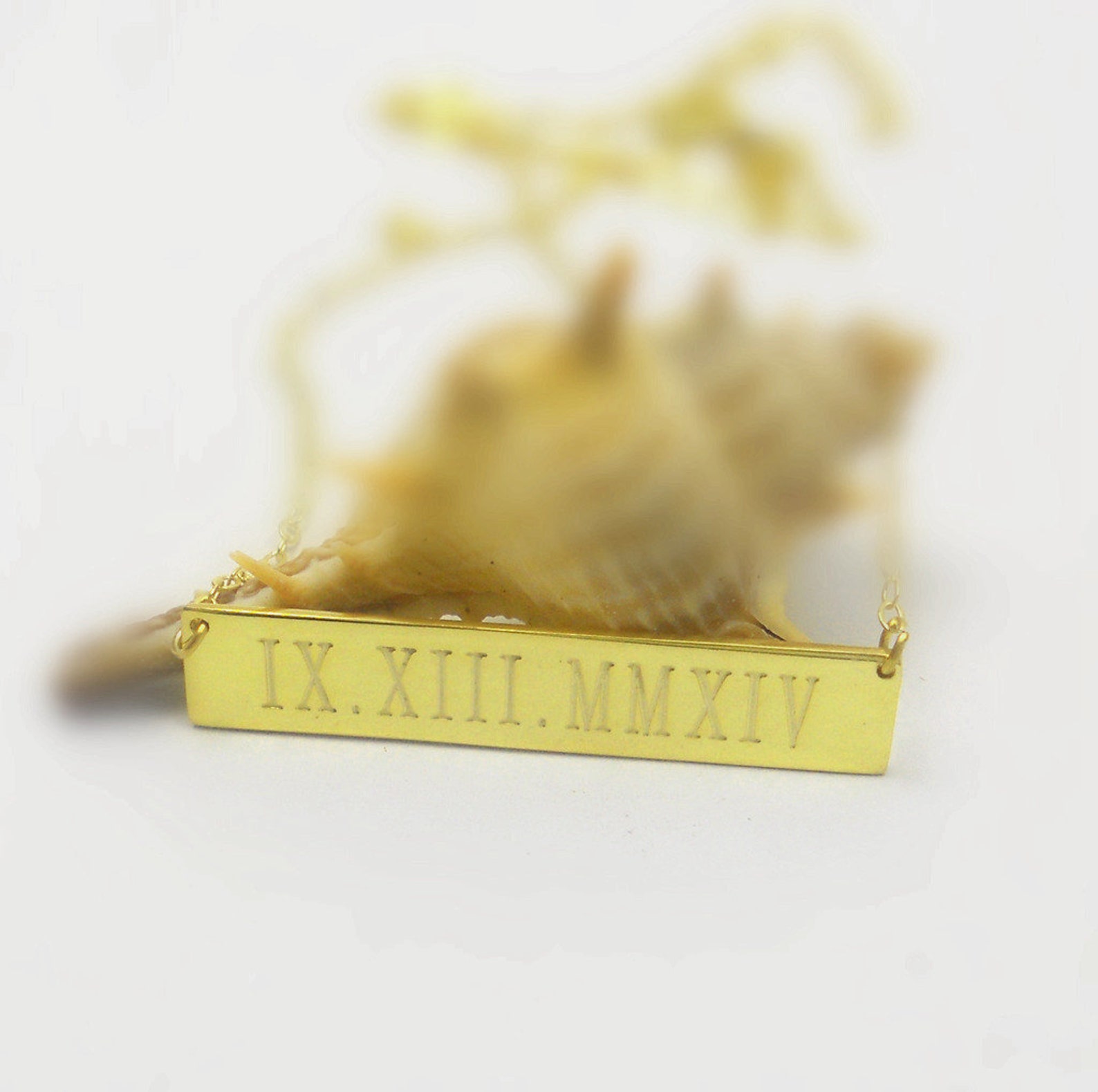 Roman Numerals Bar Necklace,silver Bar Necklace,wedding Date Bar ...