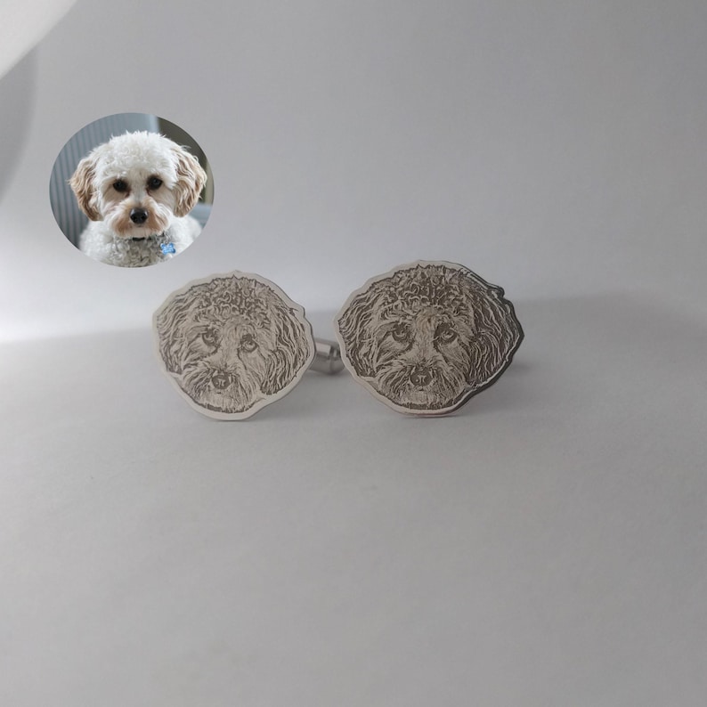 Custom Cat Photo Cufflinks, Any Pet Portrait Cufflinks, Personalized ...