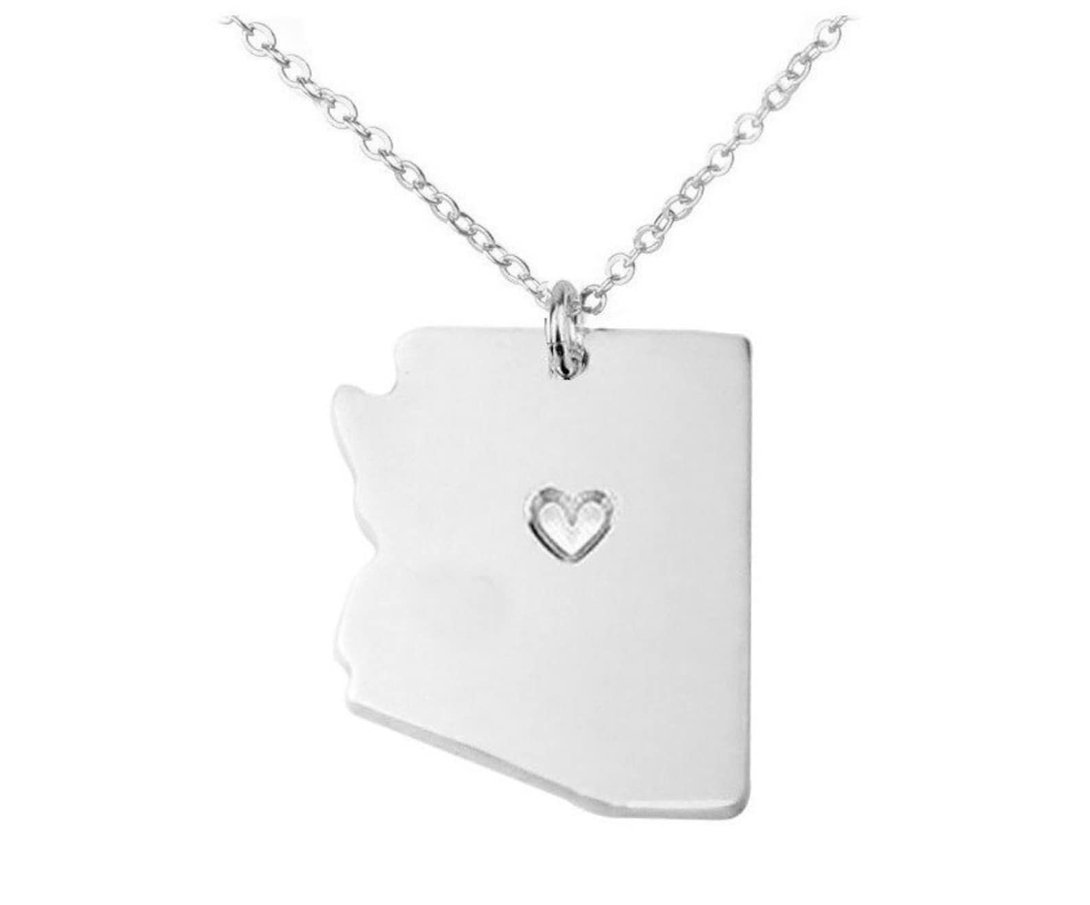 Gold Arizona Necklace,arizona State Shaped Necklace ,AZ State Shaped ...