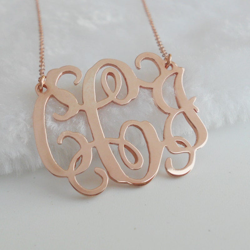 Monogram Pendant - Etsy