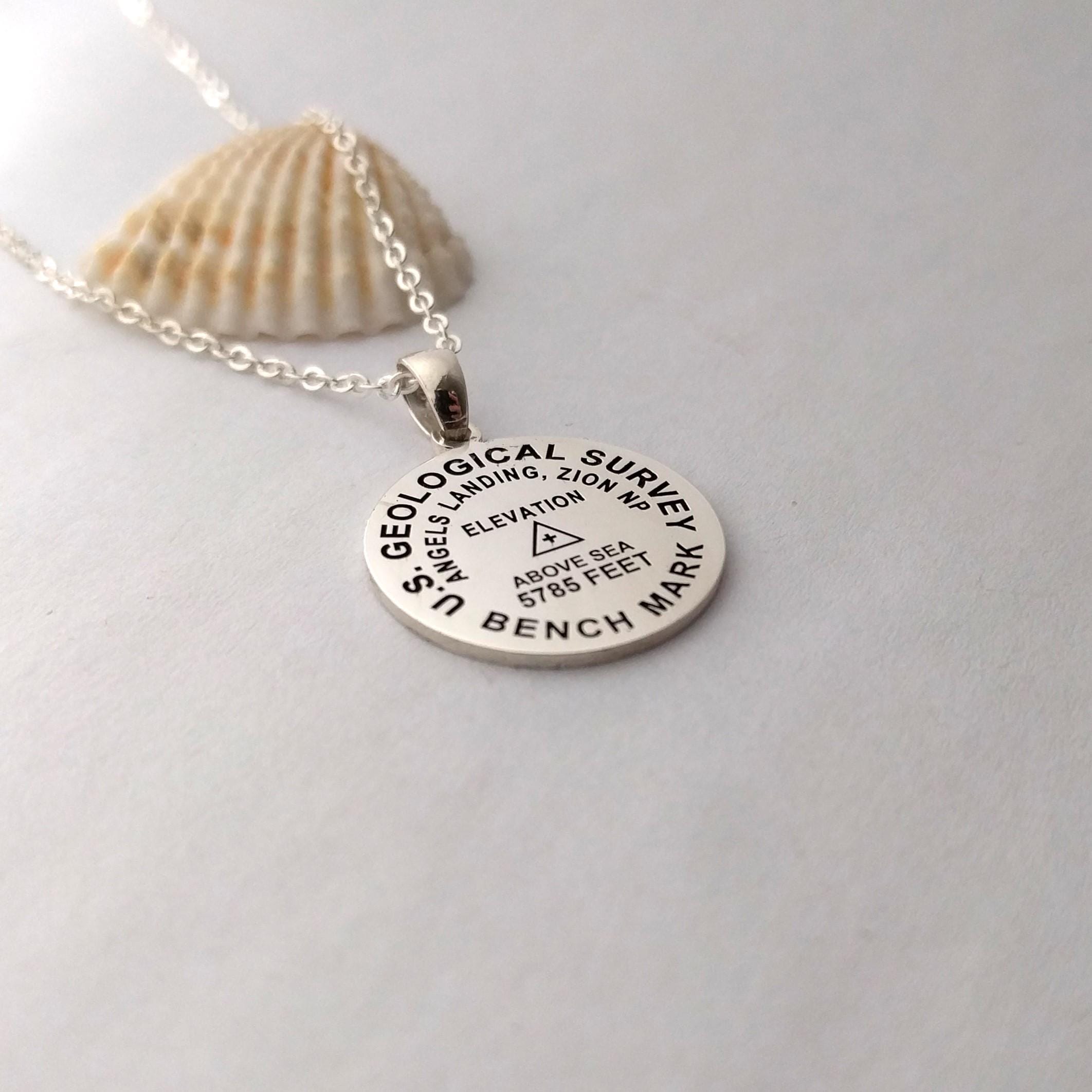 Custom Geological Survey Benchmark Necklace, Zion National Park ...