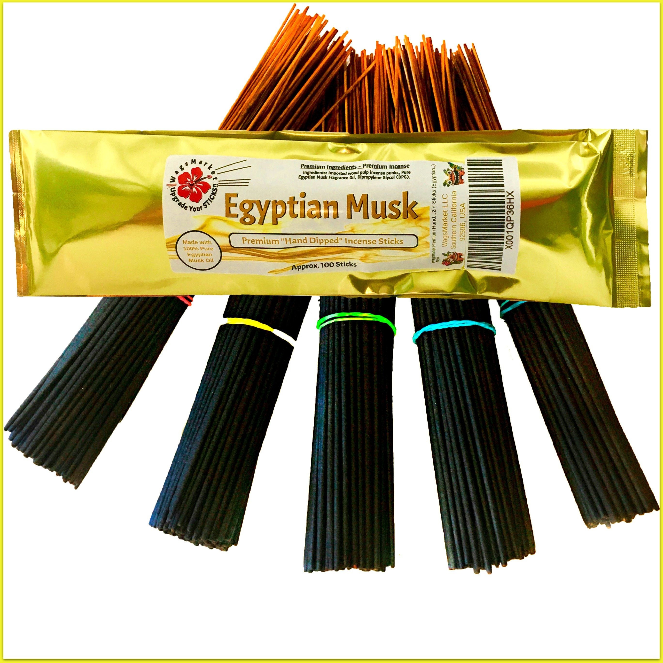 Egyptian Musk Incense Sticks Hand Dipped 100 Sticks 12in | Etsy