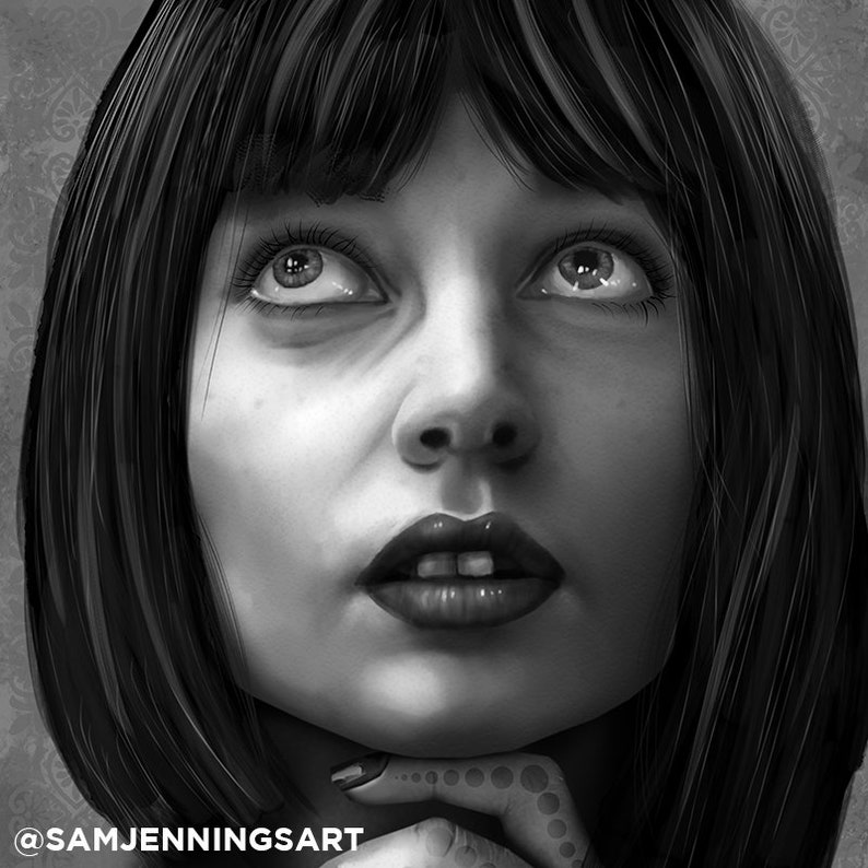 Custom Digital Portrait From Photo Custom Profile Pic - Etsy