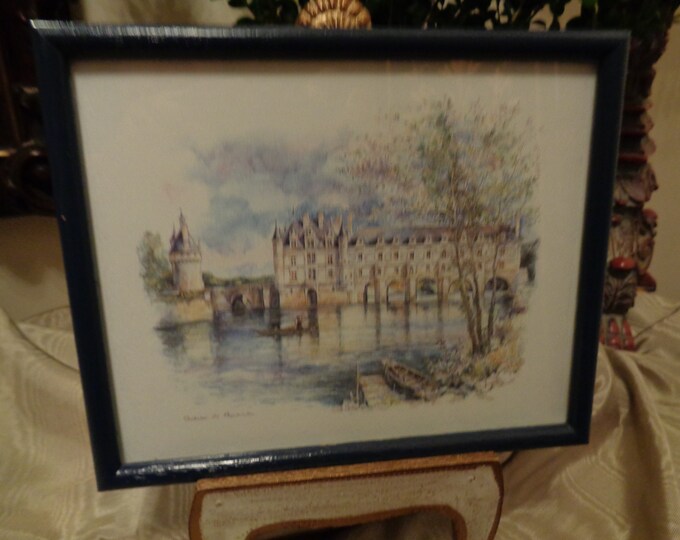 Château De Chenonceau Watercolor Art Print by French Artist Legai - Etsy