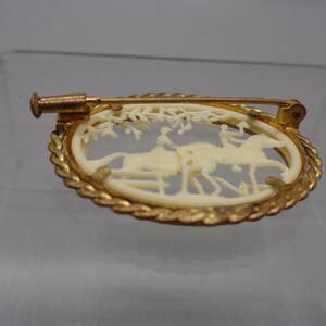 ANTIQUE 1920's Depose France Brooch Carved Celluloid Pin Horse ...