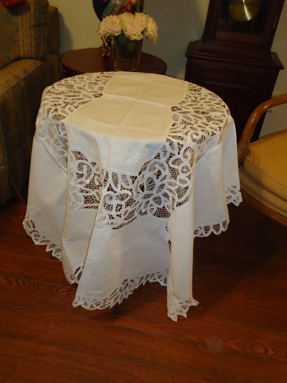 Table Linens Shabby Chic Buffet Table Cover Piano Cover 30 x 90 inch ...