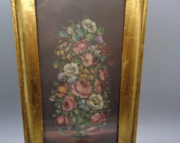 Italian Florentine Gilt Frame DUTCH FLOWER ART "summer Roses" Print ...