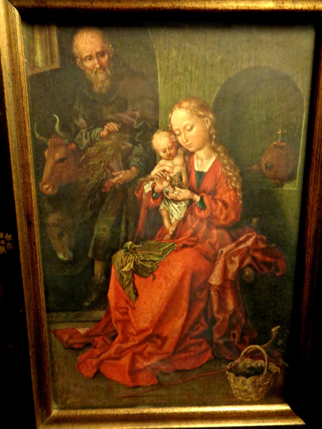ANTIQUE RARE* Engraving by Martin Schongauer "the Holy Family" A ...