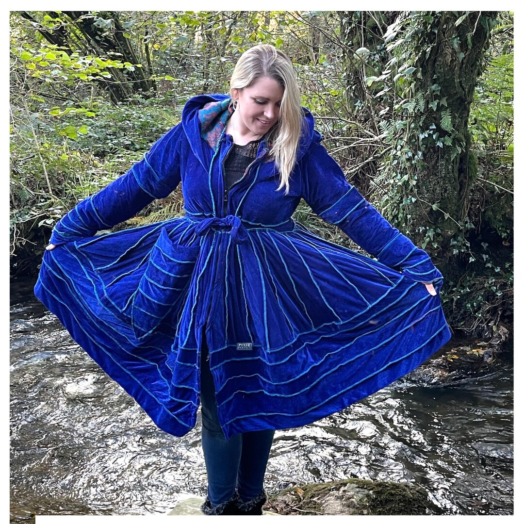 Velvet & Cashmilon Pixie / Fairy Pagan Reversible Katwise Inspired Coat ...