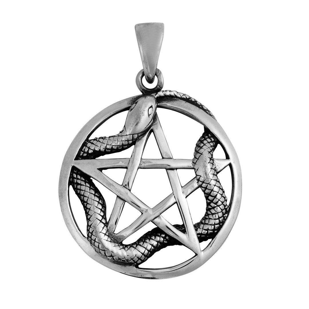 Beautiful Entwined Snake Pentagram Pendant - Etsy