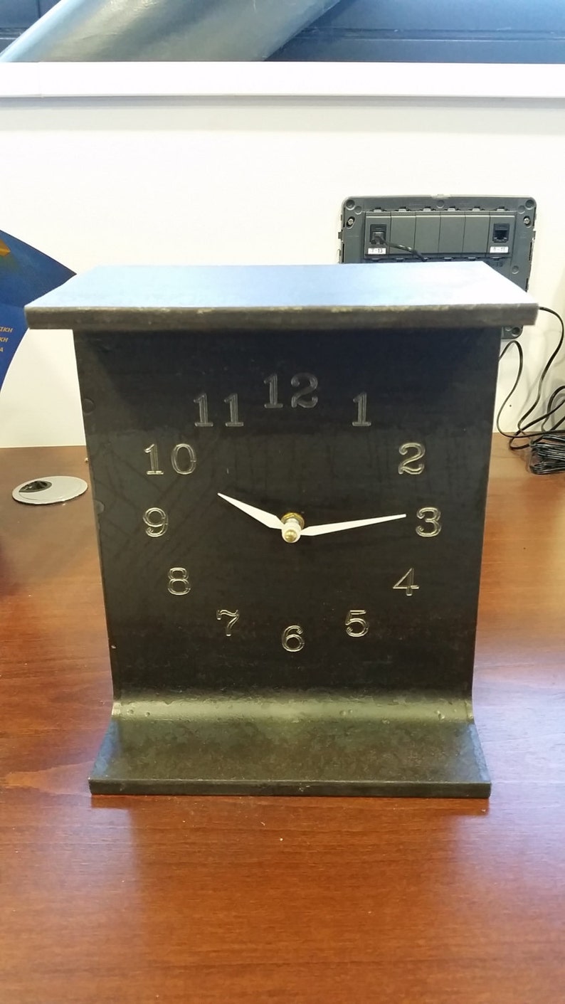 I Beam Steel Desk Clock - Etsy