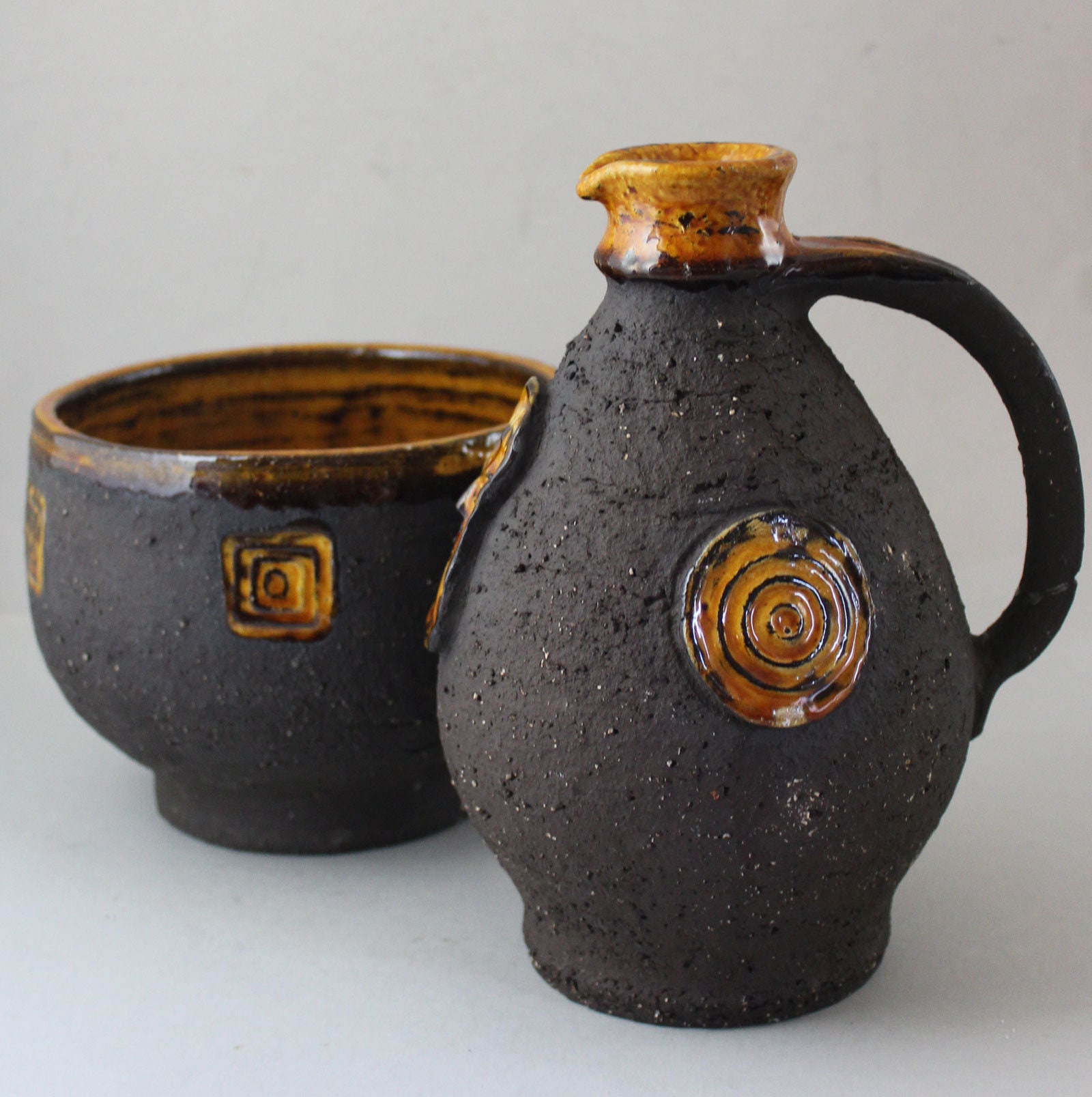 Stoneware Jug Hegnetslund Studio Denmark. Mid Century Retro - Etsy