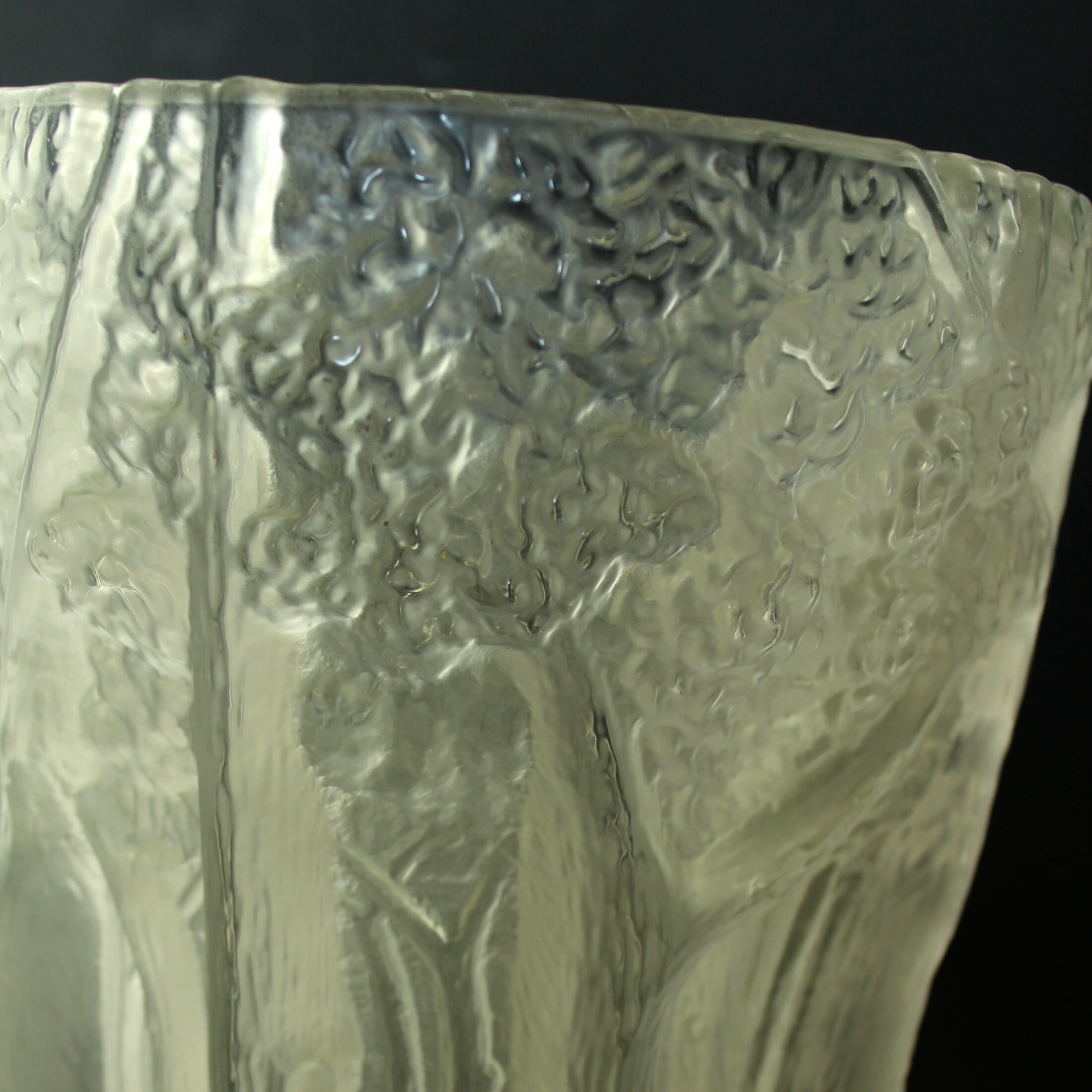 Josef Inwald, Barolac, Czechoslovakia. Large Antique Frosted FOREST ...