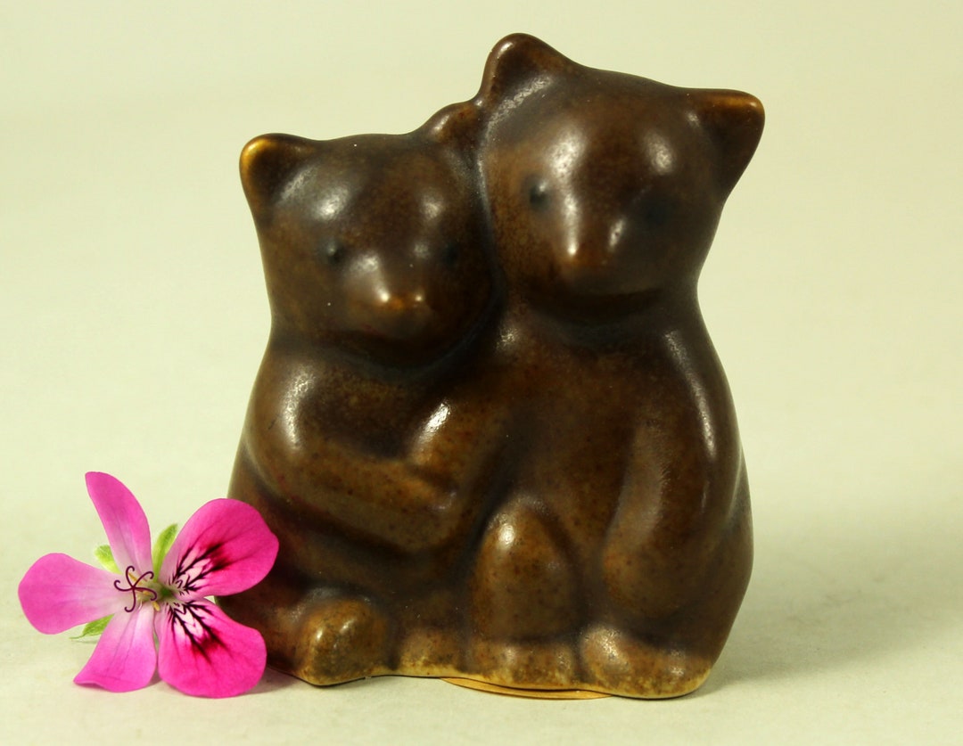 Knud Basse, Own Studio, Denmark. Small Bear Cubs Figurine - Etsy