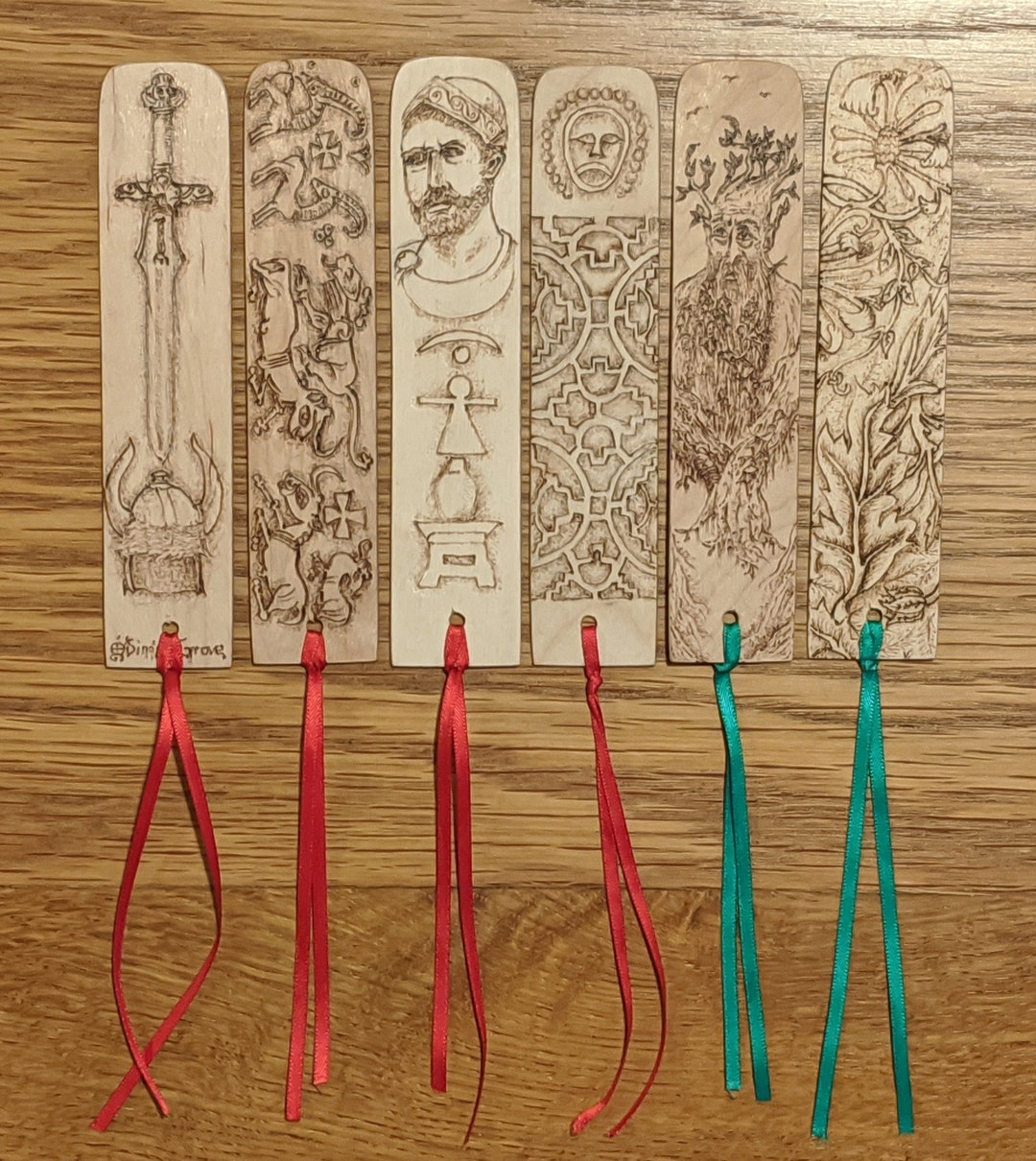 Pyrography Plywood Bookmark Various Designs Available - Etsy