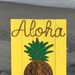 Handmade aloha Pineapple With Rope Beach Pallet Art Coastal Decor ...