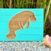 Handmade Manatee With Rope Beach Pallet Art Manatee Art Rope Art Pallet ...